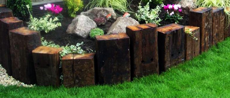 Using Wooden Railway Sleepers to Make a Retaining Wall - UK Railway ...